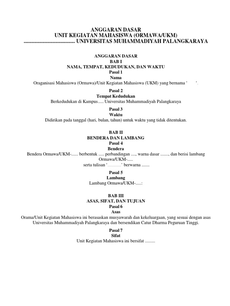 Template Ad Art Ormawa | PDF