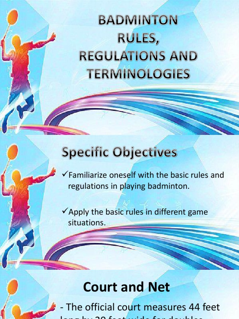 Badminton Rules, Regulations and Terminologies | PDF | Sports ...