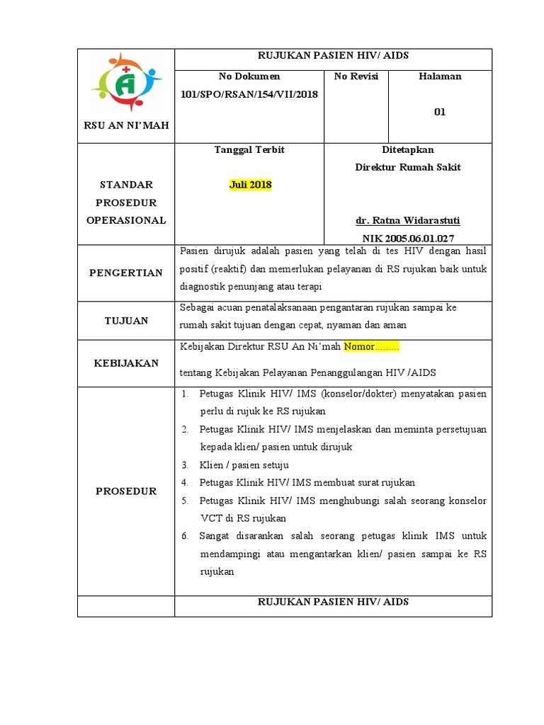 Rujukan Pasien Hiv | PDF