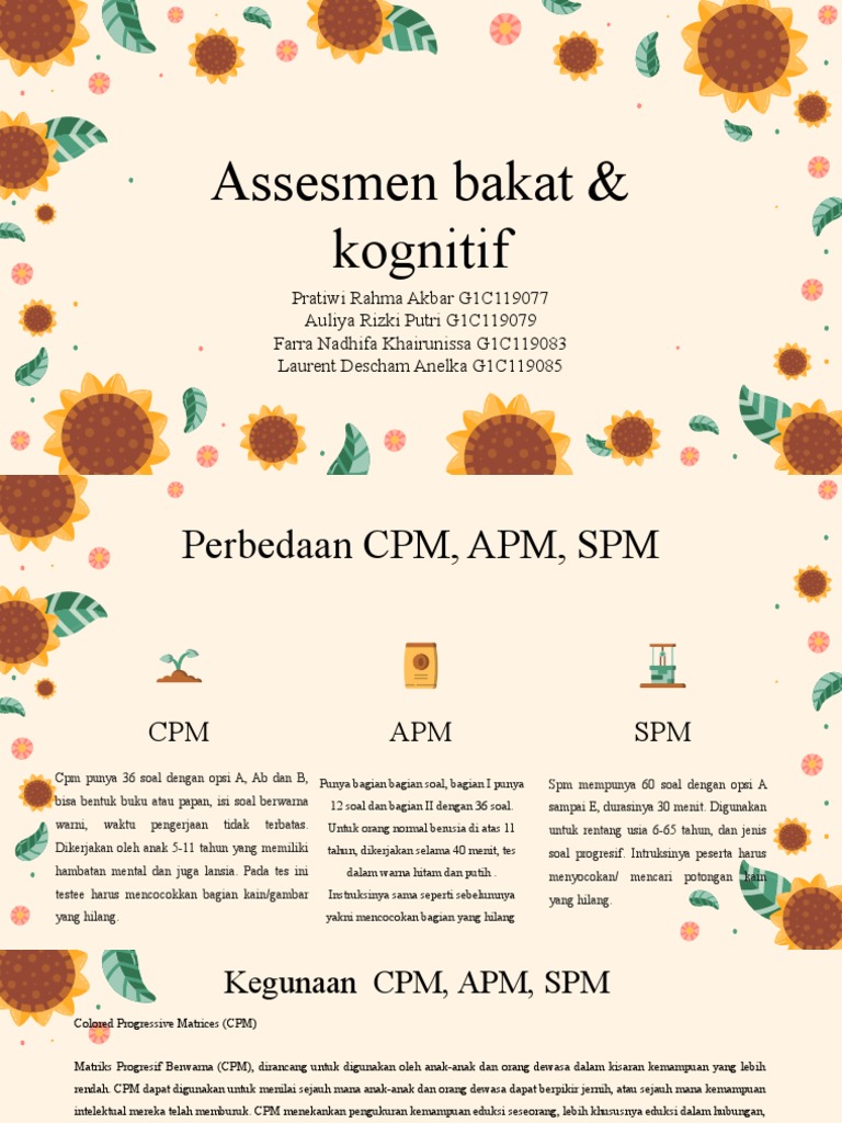 Perbandingan Tes CPM, APM, dan SPM | PDF