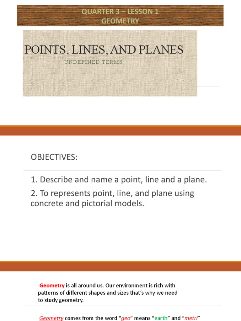 Points, Lines, and Planes | PDF | Geometry | Plane (Geometry)