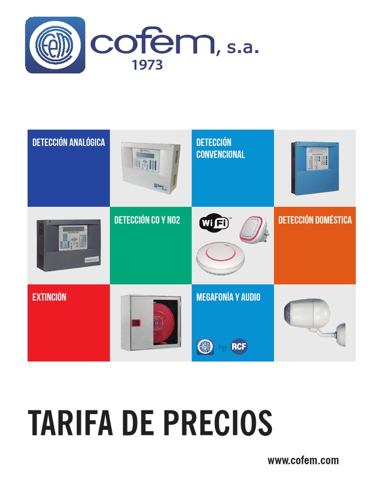 Tarifas y Sistemas Cofem 2025 | PDF | Relé | Fuente de alimentación