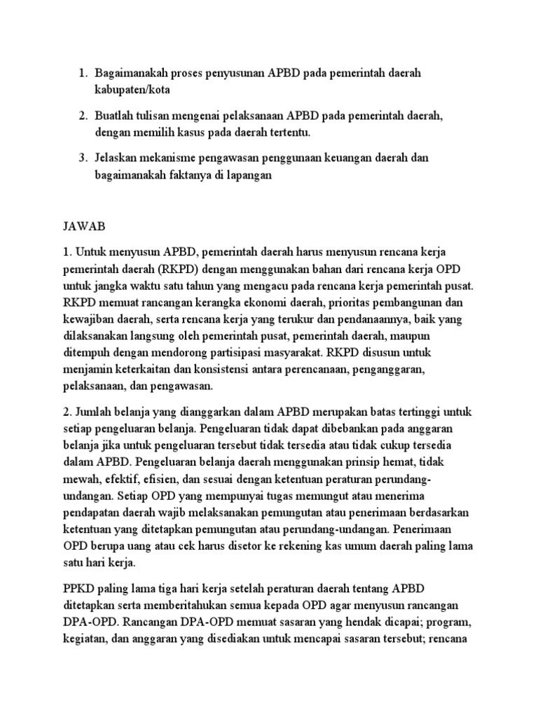 Tugas 1 Administrasi Pemerintahan Daerah | PDF