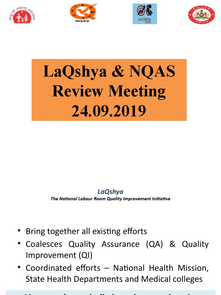 LaQshya & NQAS Review Meeting PPT - 24.09.2019 | PDF | Childbirth ...