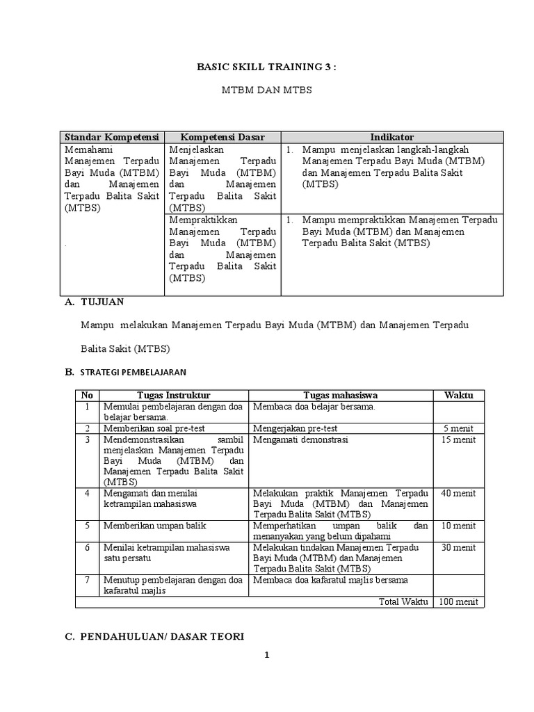 MTBM Dan MTBS Isna KDK 3 Fix Mahasiswa | PDF