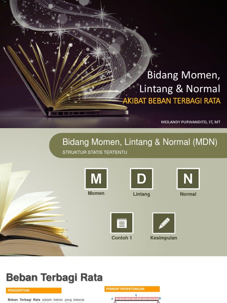 Momen Maksimum Beban Terbagi Rata | PDF