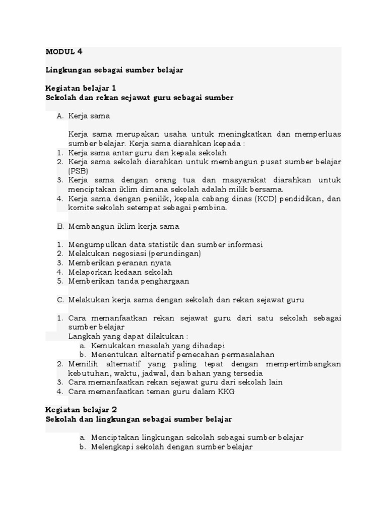 Resume PKR Modul 4 | PDF