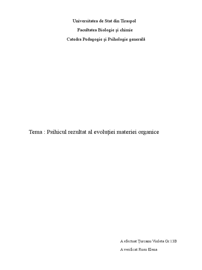 Psihicul CA Studiu | PDF