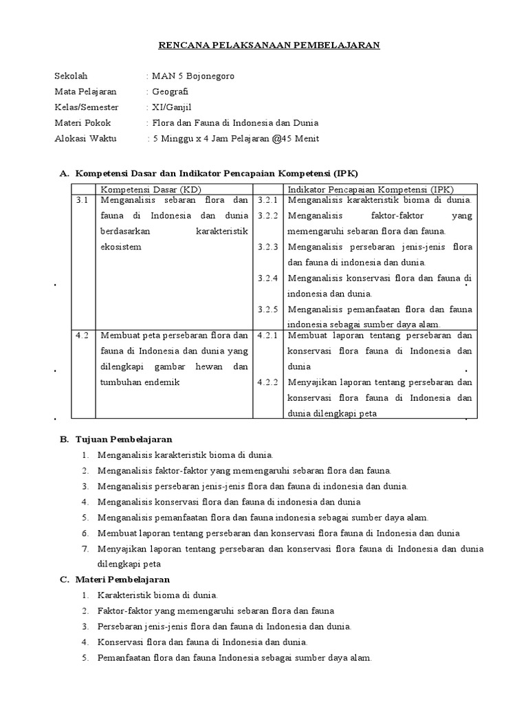 RPP Geo Kelas Xi Bab 2 | PDF