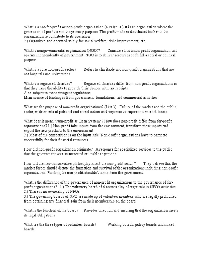 The Non Profit Organization PDF Nonprofit Organization Leadership