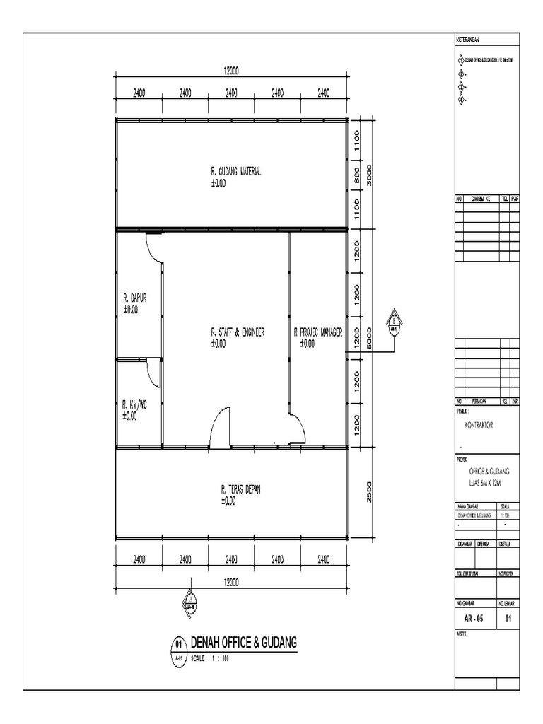 @office & Gudang Proyek PKT 070921-Denah Office & Gudang | PDF
