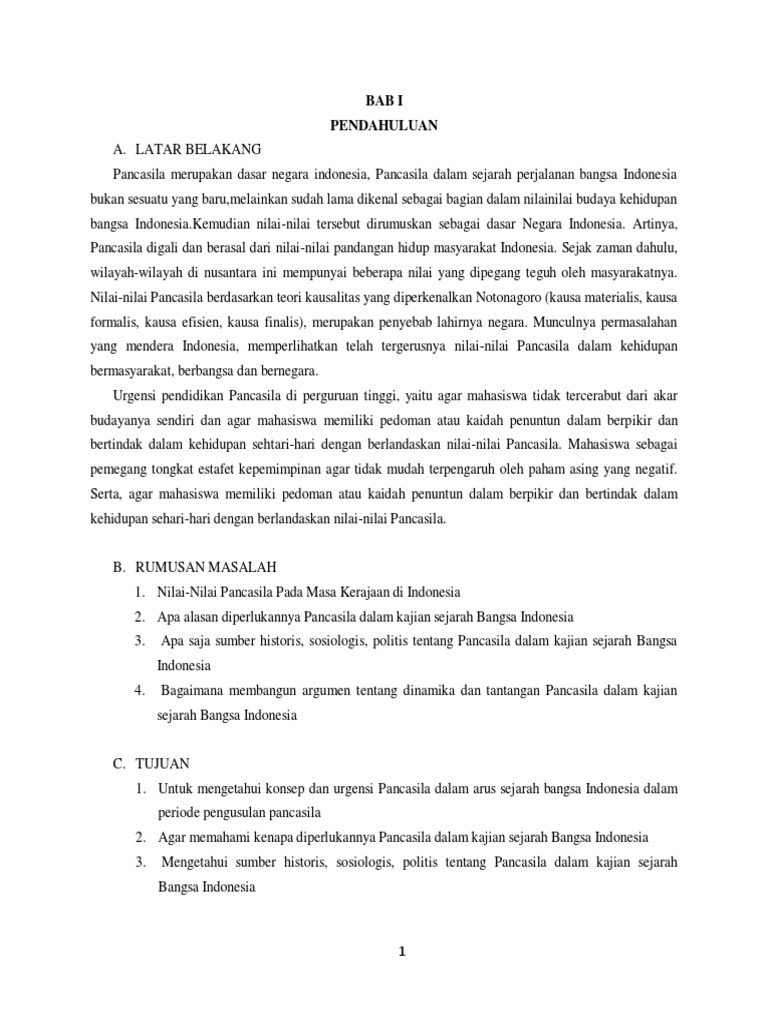 Pancasila (KL 1-Mik 1a) | PDF