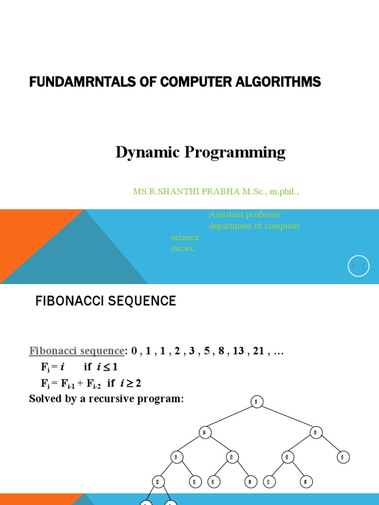 Dynamic Programming Fundamrntals Of Computer Algorithms Pdf Vertex Graph Theory Dynamic