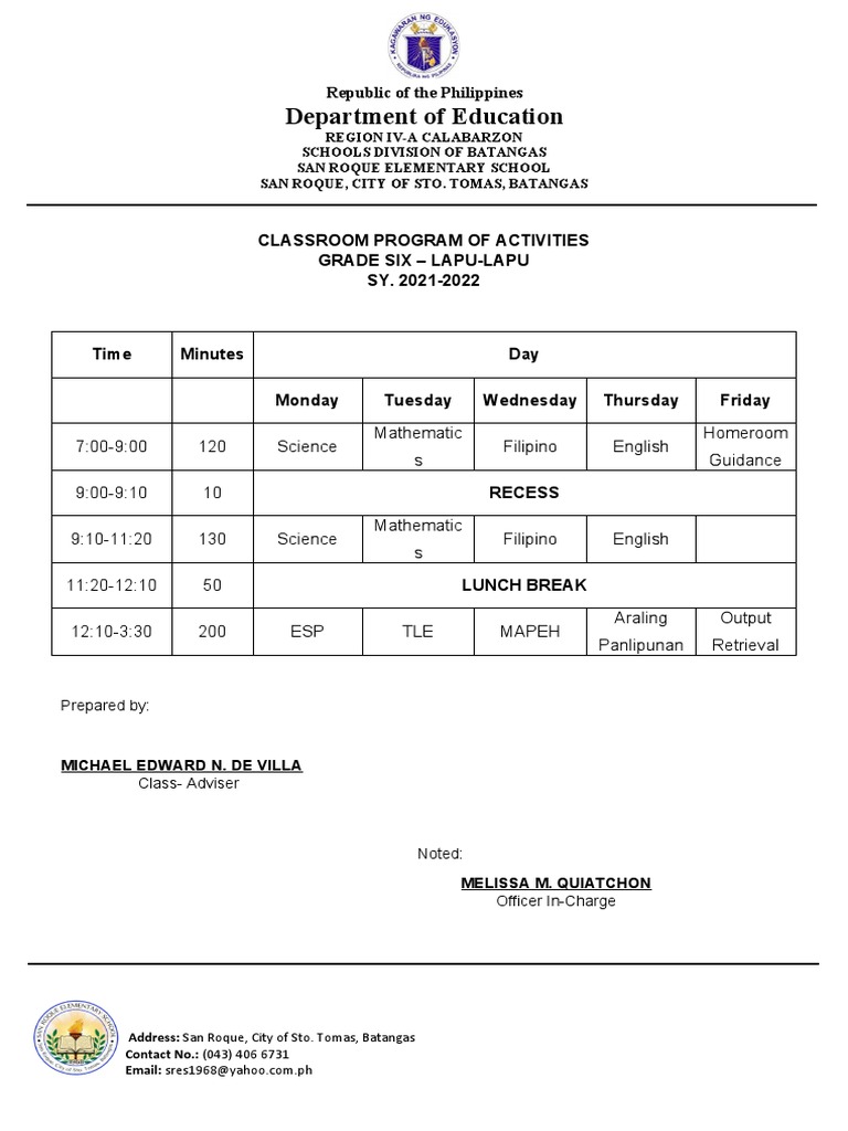 Department of Education: Republic of The Philippines | PDF ...