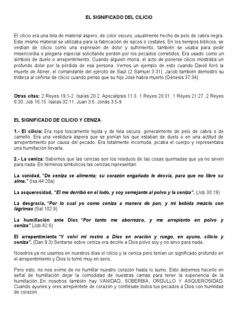 El Significado Del Cilicio | PDF