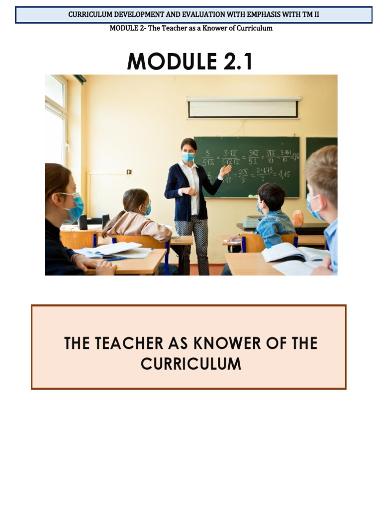 Module 2.1 | PDF | Curriculum | Learning