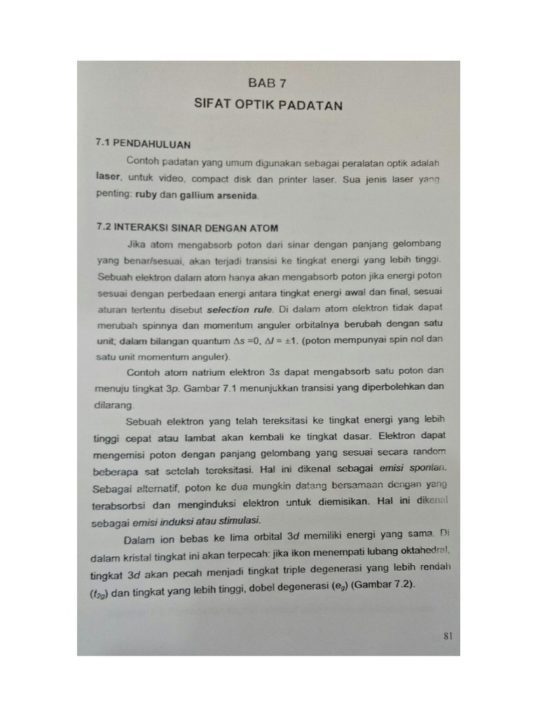 Sifat Optik Padatan | PDF