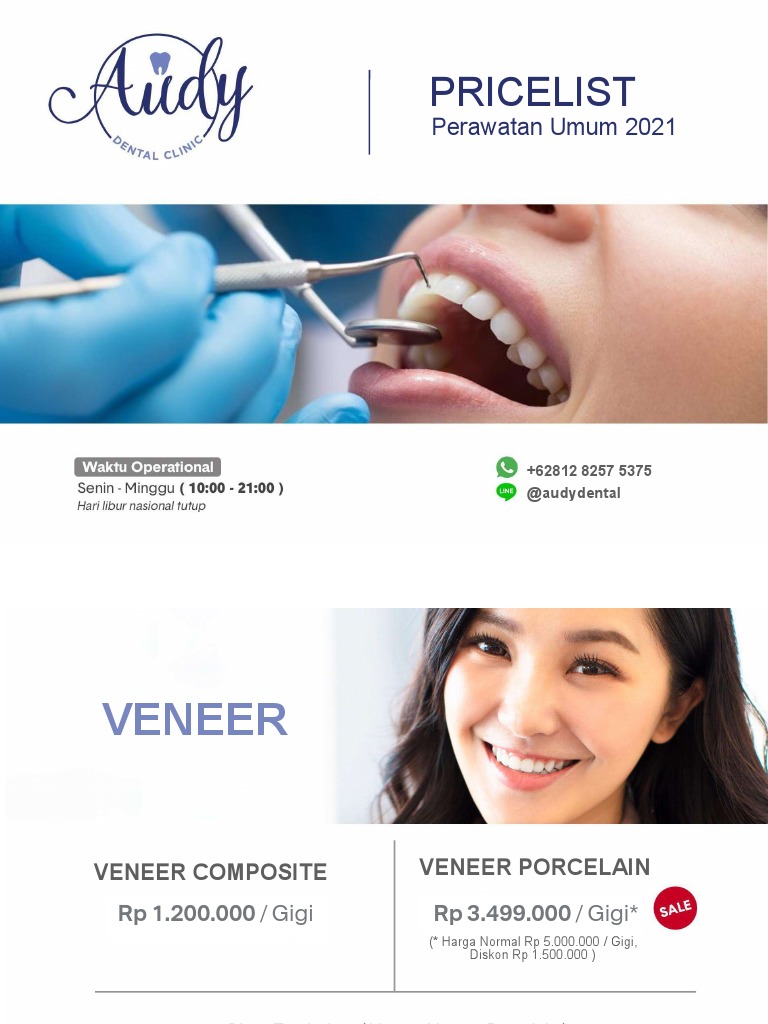 Pricelist Umum Audy Dental 2021 | PDF
