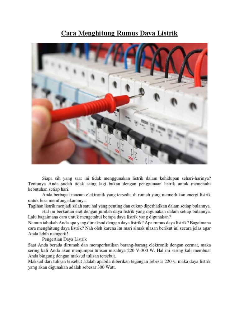 1-Teori Menghitung Daya Dan Tarif KWH | PDF | Metode & Bahan Ajar ...