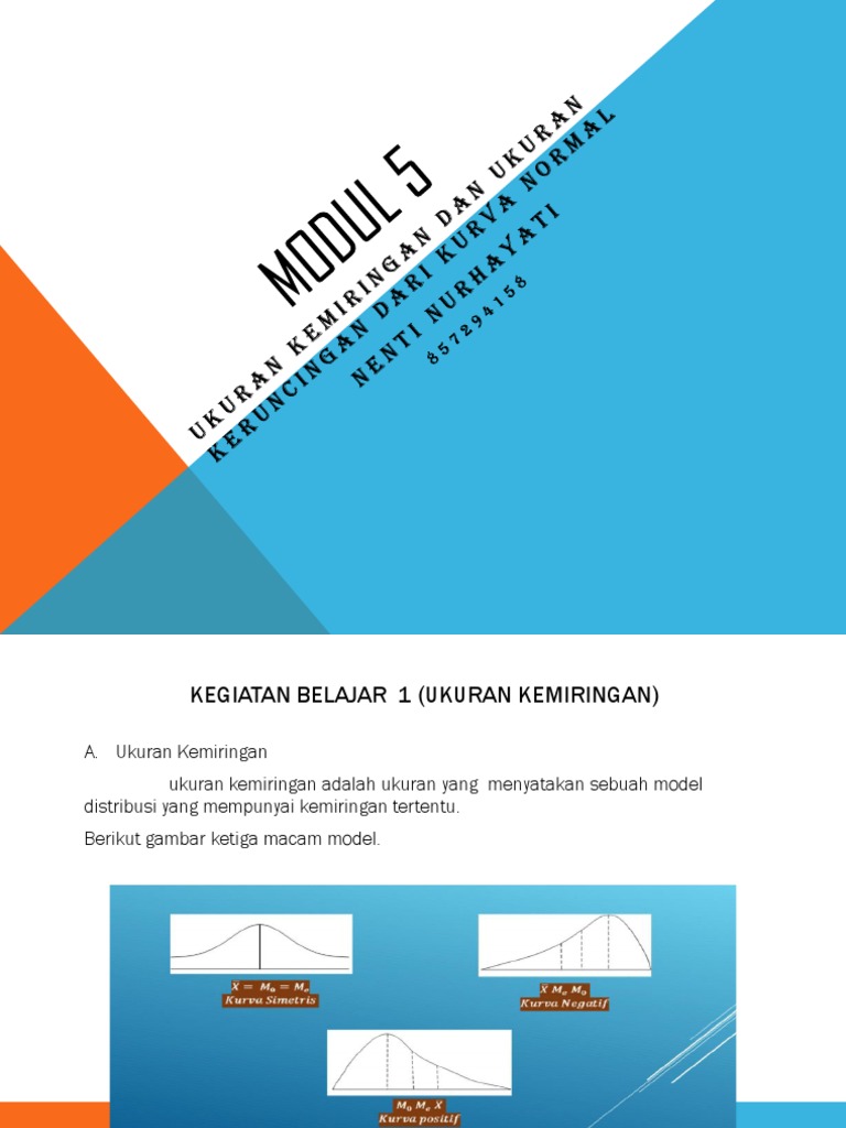 Statistika Modul 5 KB 1 Dan KB 2 | PDF