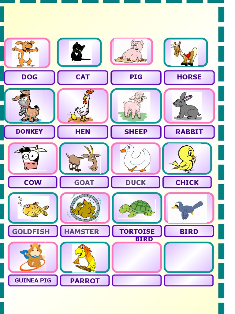 Farm Animals and Pets Picture Dictionaries 13598 | PDF