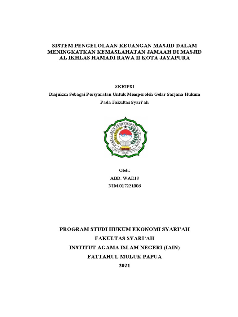 Sampul Skripsi | PDF