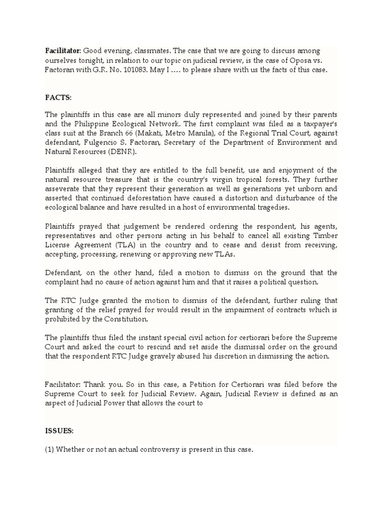 G.R. No. 101083 - Case Digest | PDF | Lawsuit | Standing (Law)