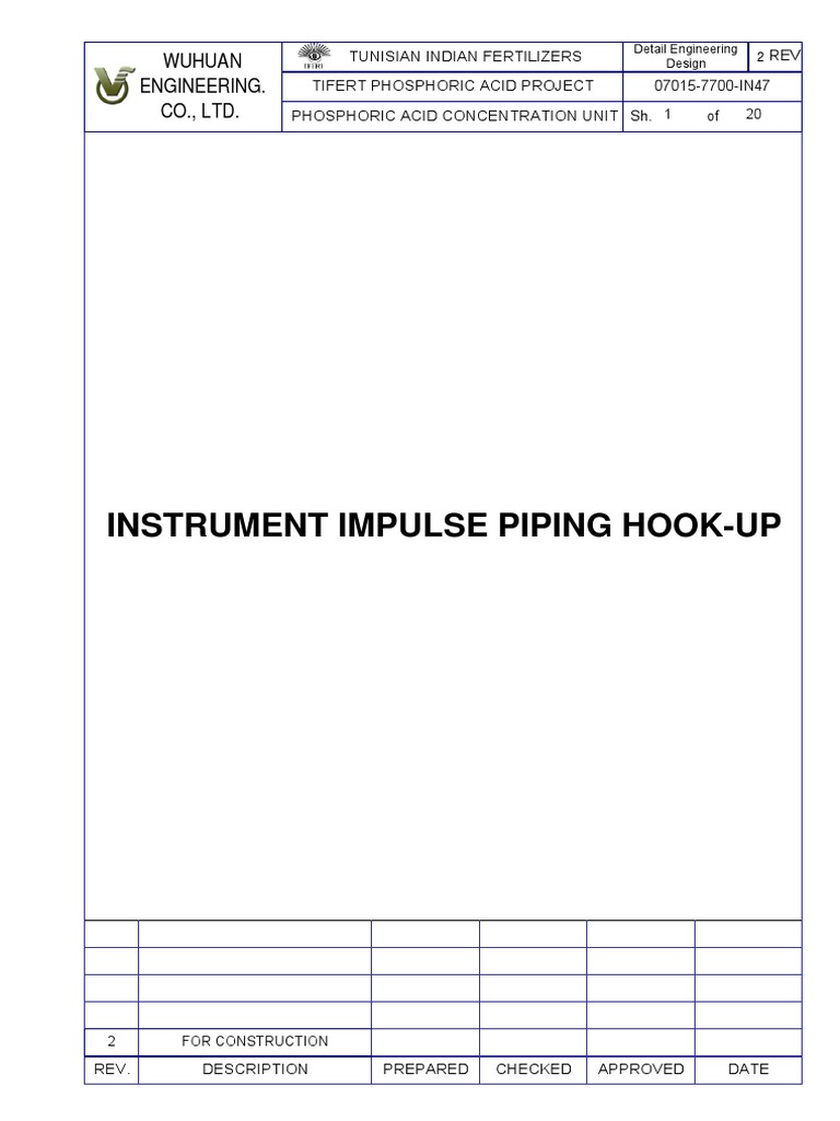 In47 Instrument Impulse Piping Hook-Up | PDF | Pipe (Fluid Conveyance ...