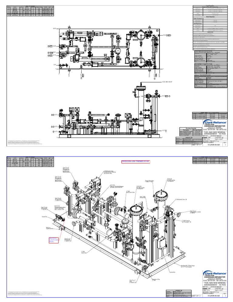 Anderson Separator: Fuel Gas Skid General Arrangement - 60 Psig | PDF ...