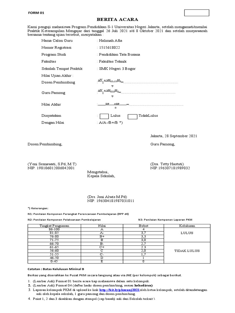 Berita Acara H5 | PDF