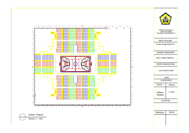 2.denah Tribun | PDF