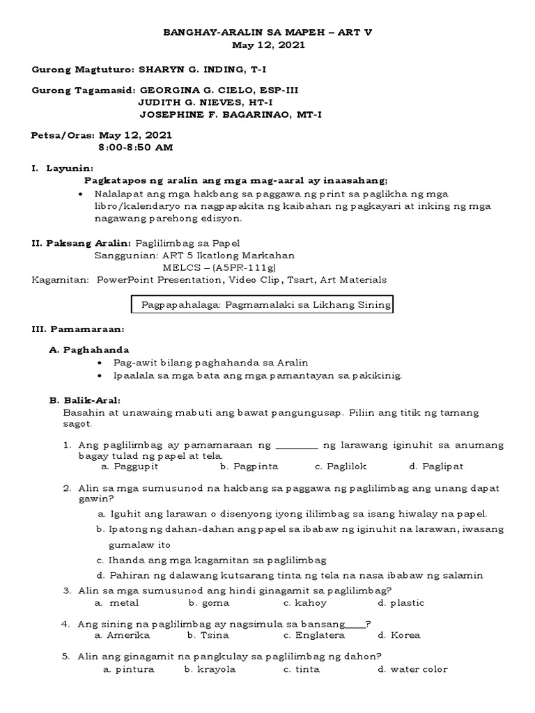 LP Cot 2 Final PDF | PDF