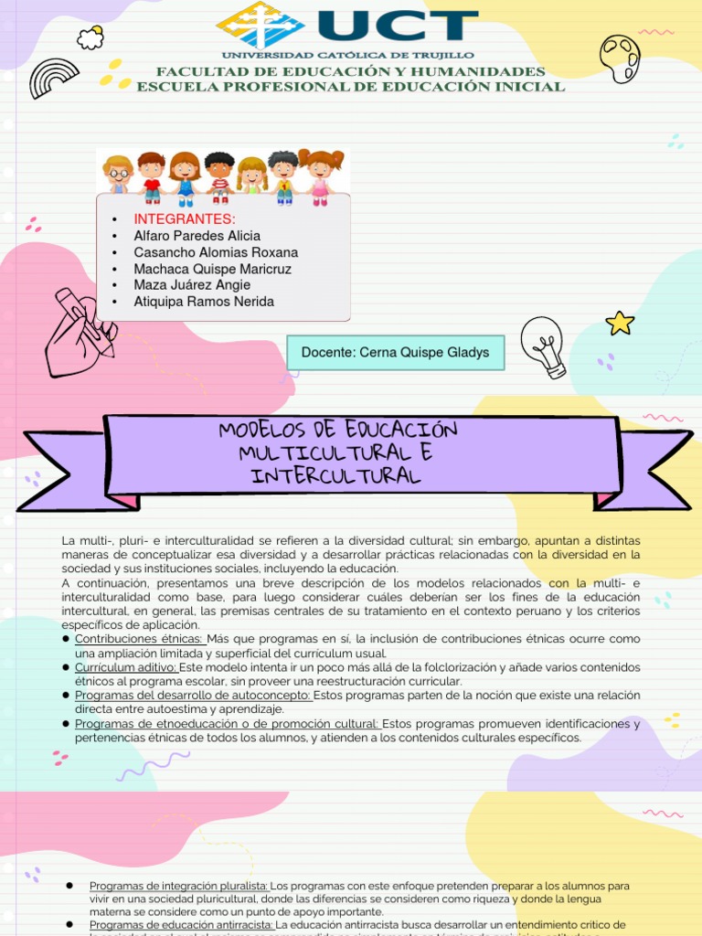 Antroplologia - MODELOS DE EDUCACIÓN MULTICULTURAL E INTERCULTURAL | PDF