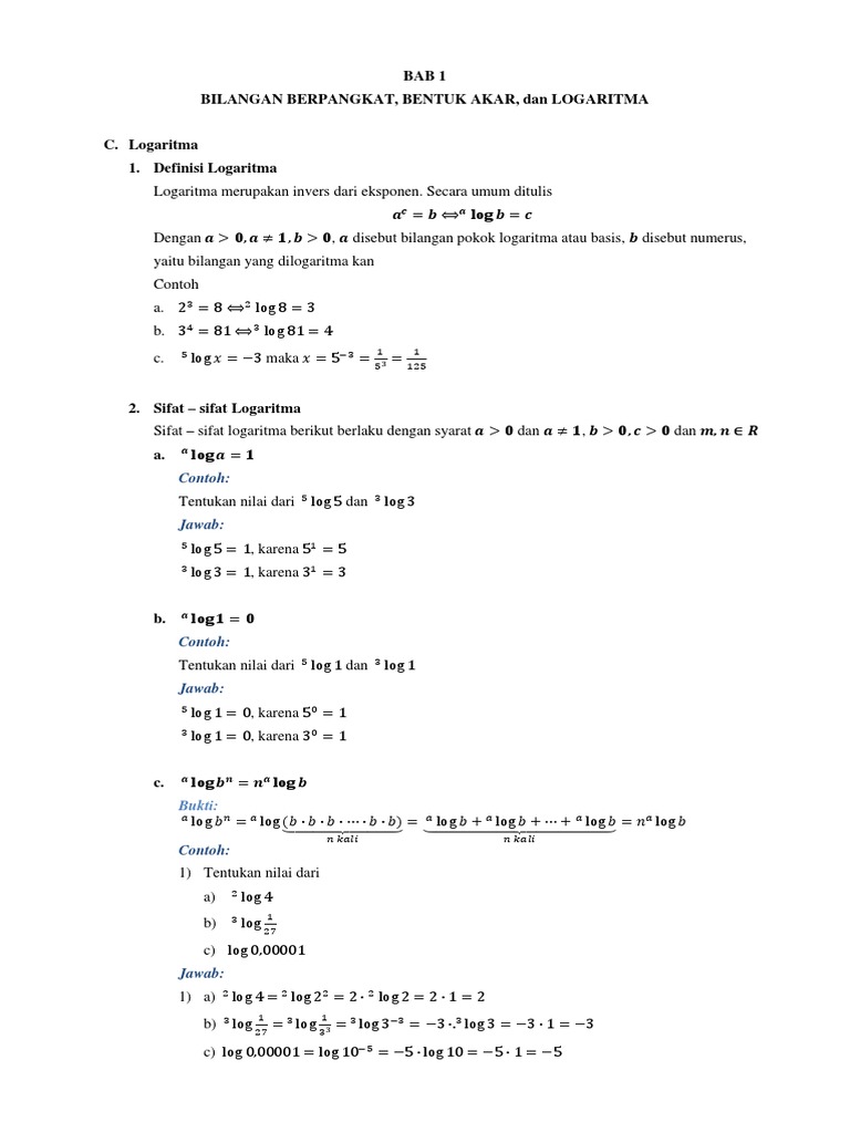Logarithm Properties | PDF