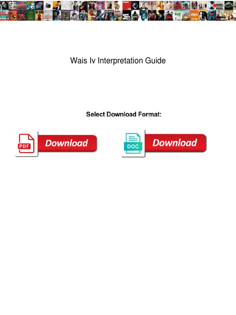 Wais IV Interpretation Guide | PDF | Wechsler Adult Intelligence Scale ...