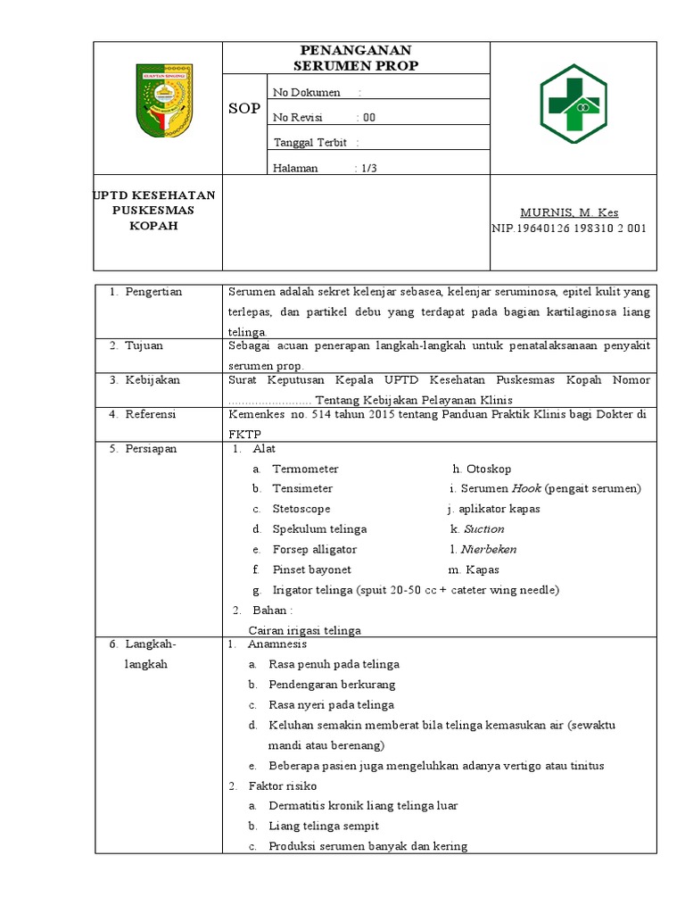 Serumen Prop | PDF