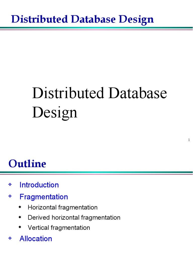 Distributed Database Design | Download Free PDF | Databases | Top Down And Bottom Up Design