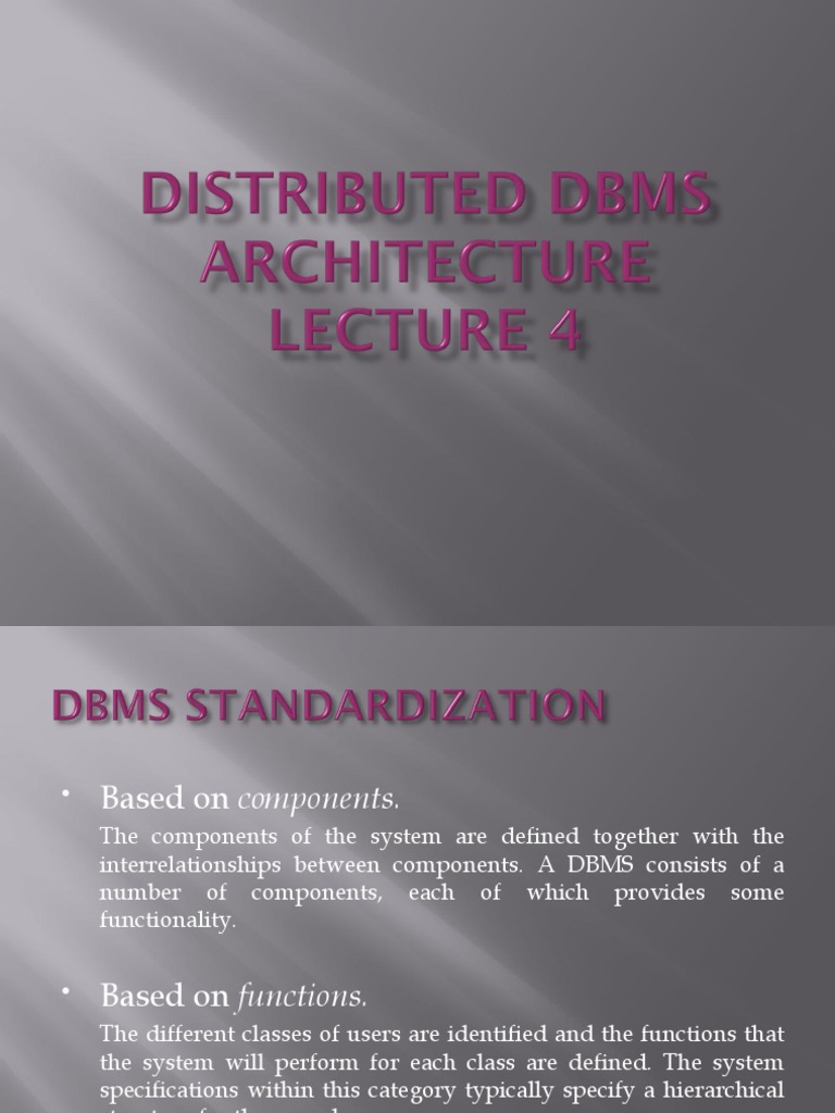 DDBMS Architecture | PDF | Databases | Conceptual Model