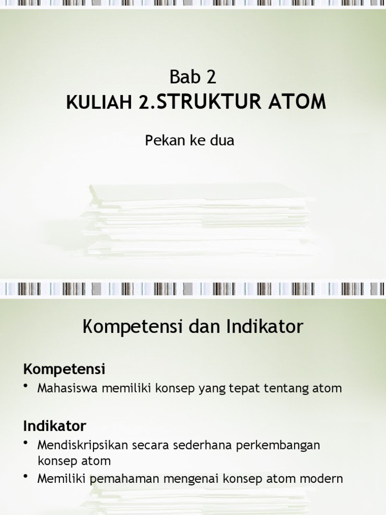 Bab 2 Struktur Atom | PDF