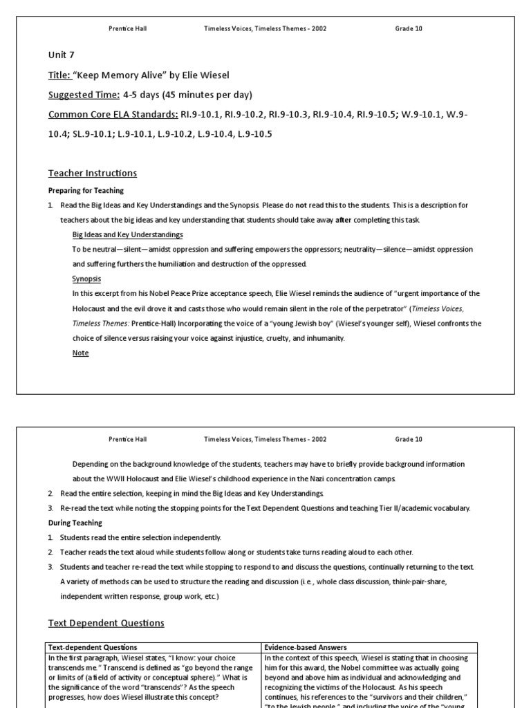 Keep Memory Alive. Lesson - Anthology | PDF | Cognition | Cognitive Science