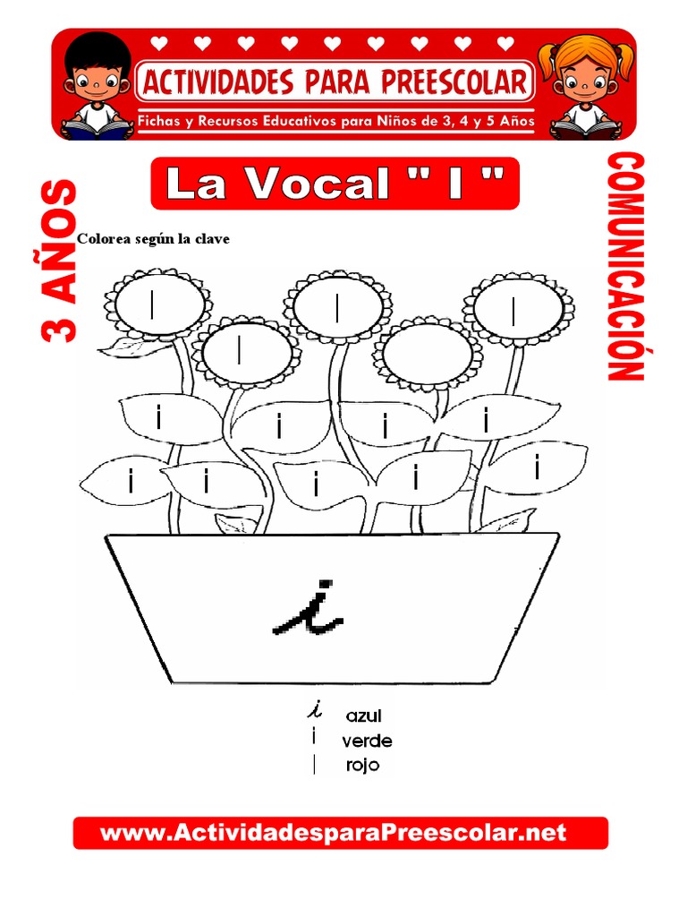 Actividades de la Vocal I para Niños | PDF