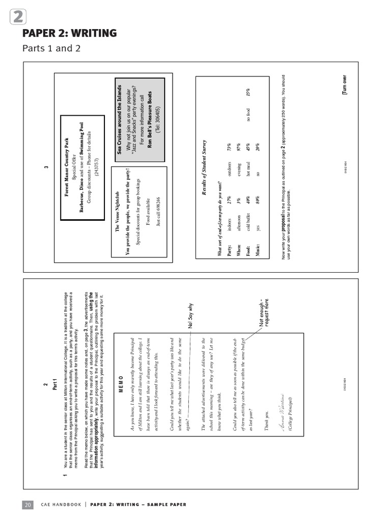 CAE - Writing Samples | PDF | Teachers | Tourism
