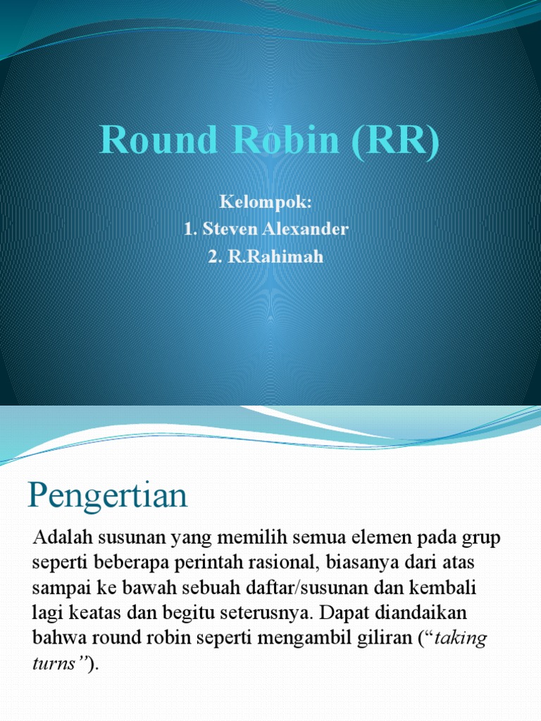 Round Robin (RR) | PDF
