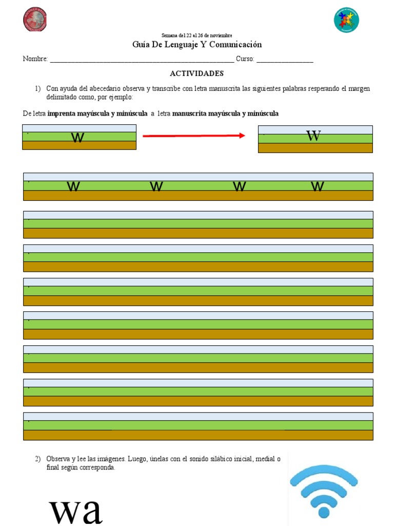 ACTIVIDAD LETRA W | PDF