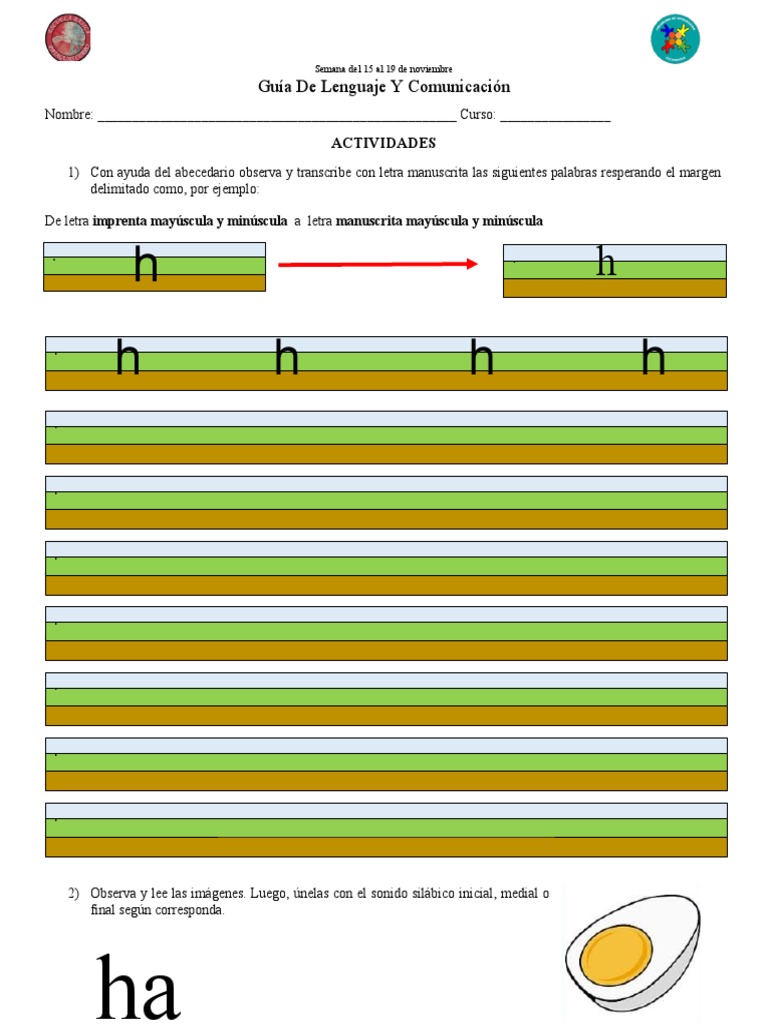 ACTIVIDAD LETRA H | PDF