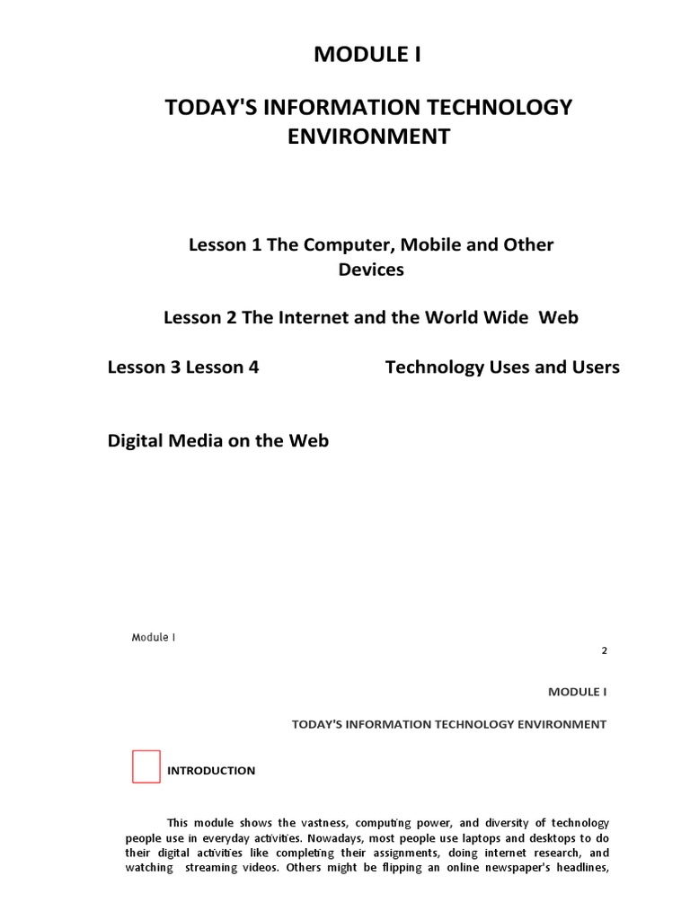 LESSON 1 - The Computer, Mobile and Other Devices | PDF | Computer Data ...