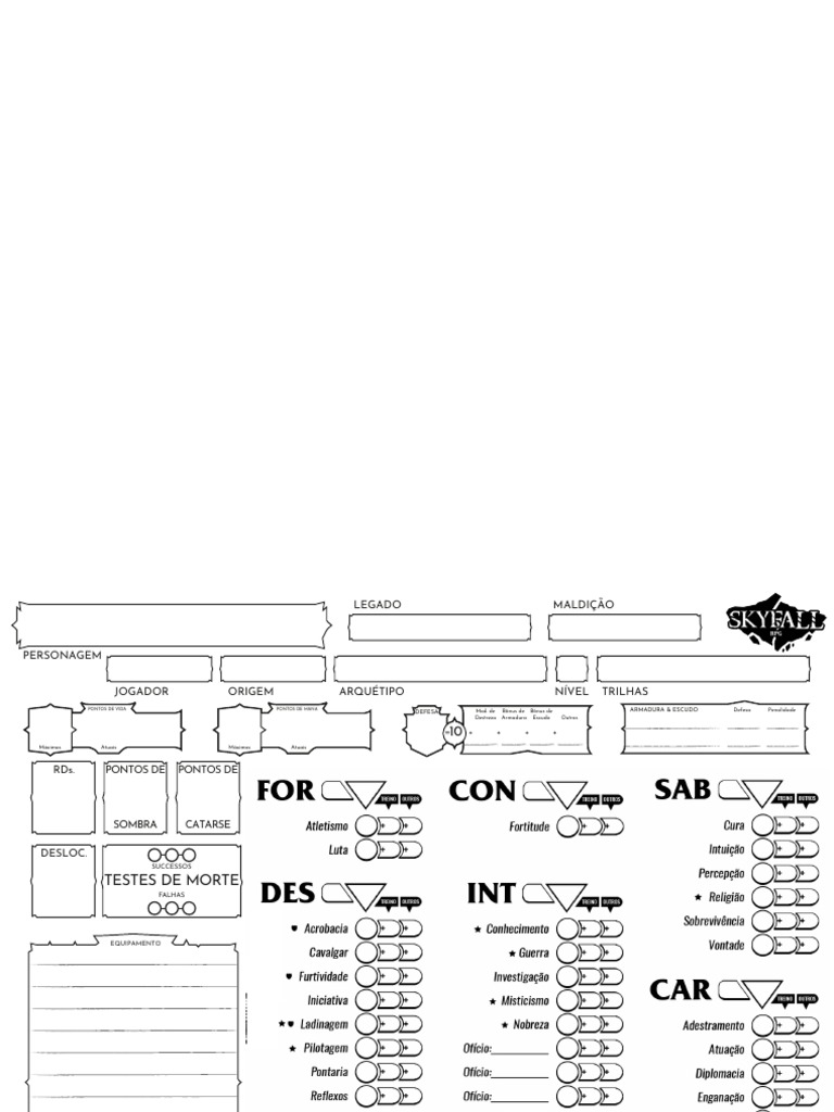 Ficha Skyfall Final | PDF