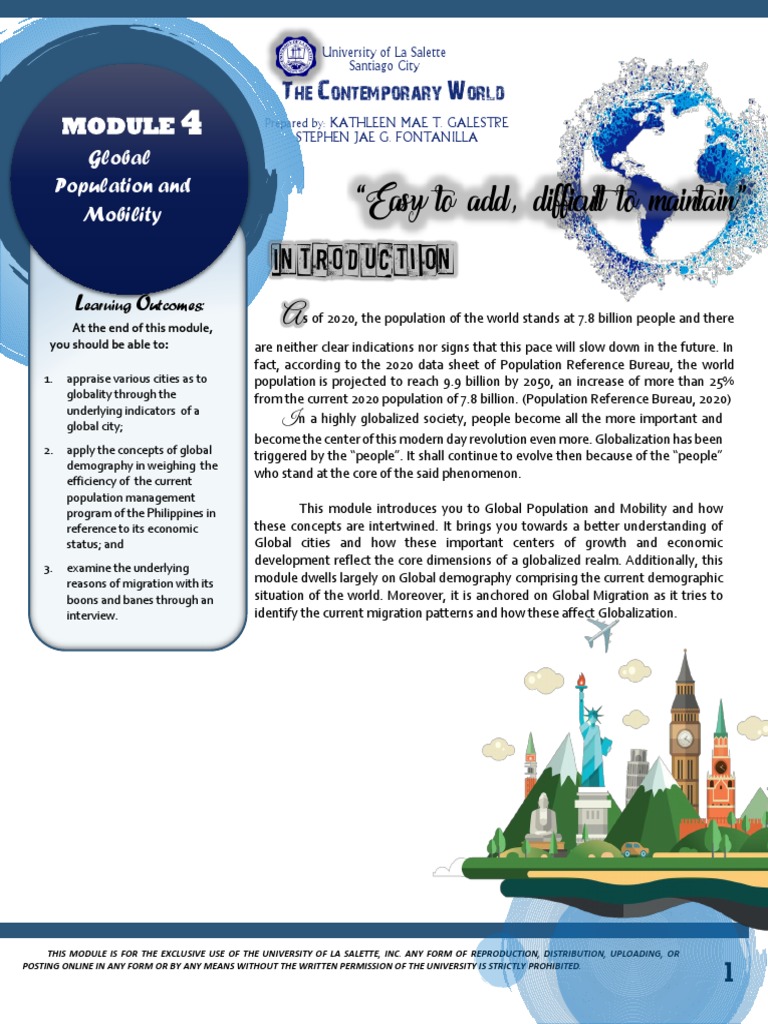 "Easy To Add, Difficult To Maintain": Global Population and Mobility ...