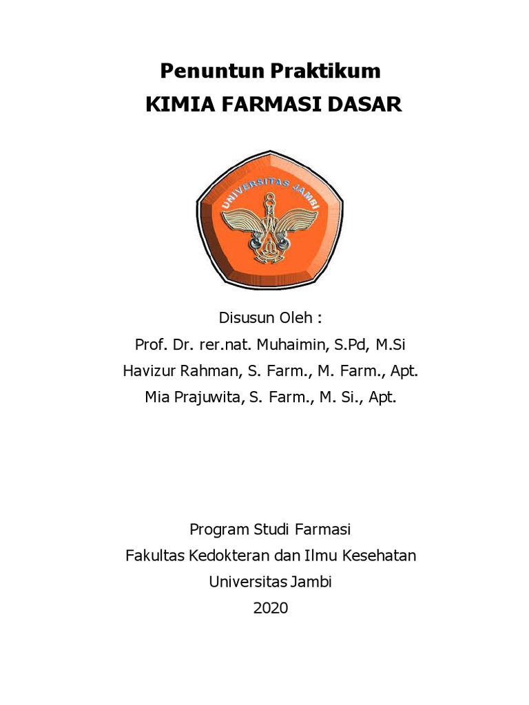 Penuntun Praktikum Kimia Farmasi Dasar | PDF