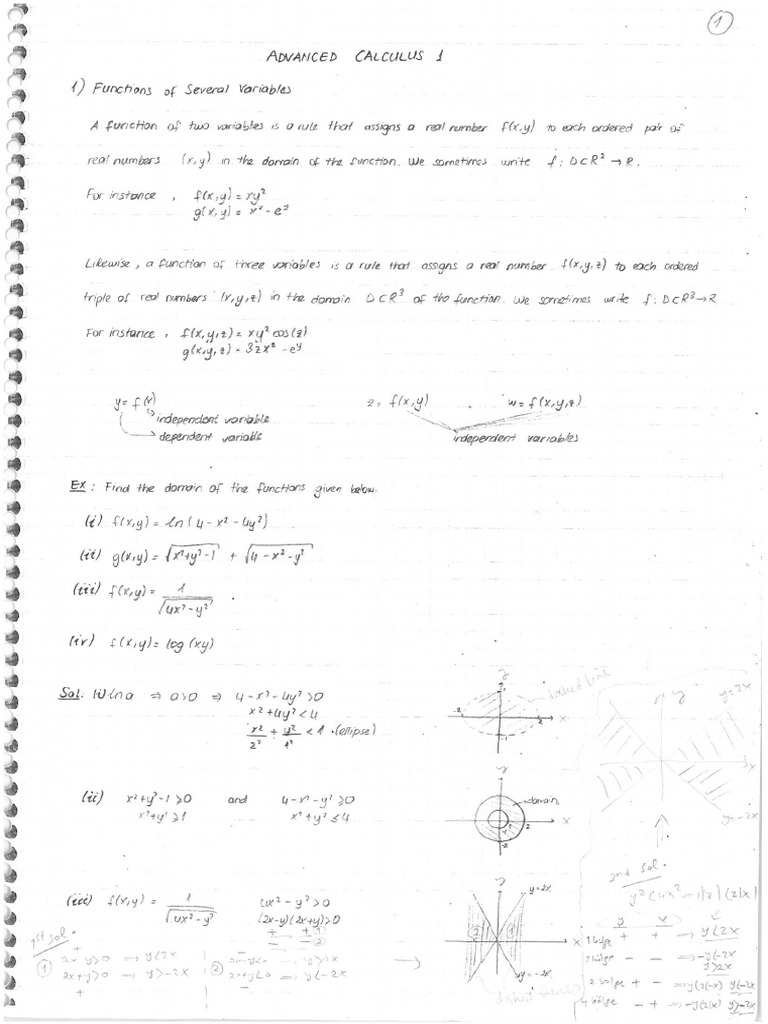 Advanced Calculus 1-Lect1 | PDF